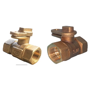 COPPER BALL VALVE / Brass Ball Valve w/ Lock Wing 1/2" and 3/4" for ...