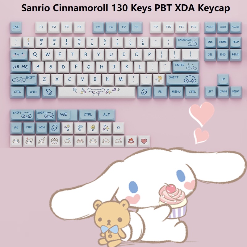 Sanrio Cinnamoroll Kuromi Pochacco 130 Keys PBT XDA Keycap For ...