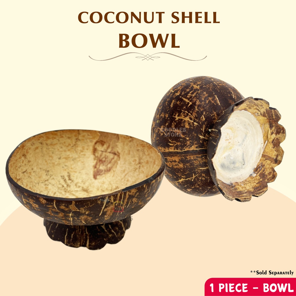 Coco Bowl Coco plate with Stand Coco Half Shell Bowl | Shopee Philippines