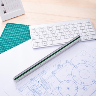 3 Sides Triangular Metric Scale Ruler 1:100/200/250/300/400/500 ...