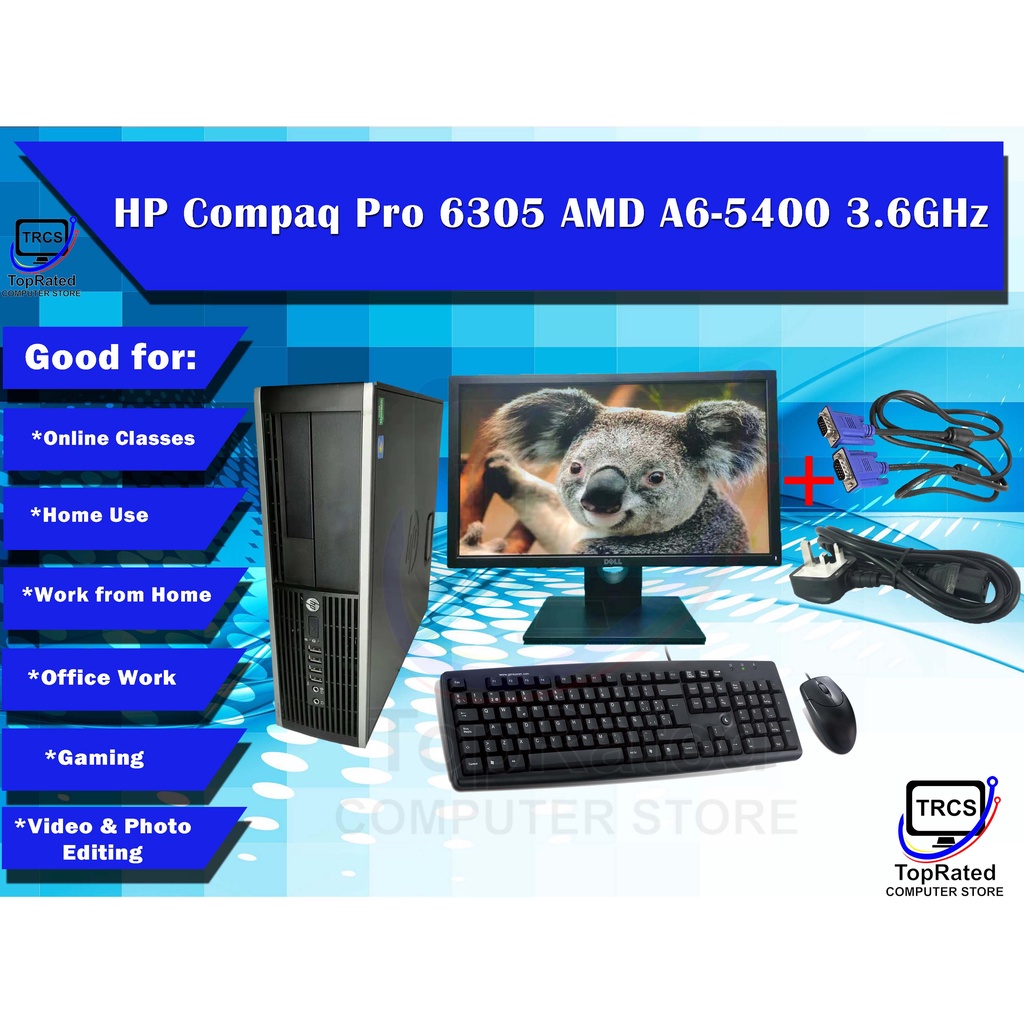 Desktop Computer HP Compaq Pro 6305 AMD A6-5400 3.6GHz 4GB / 8GB RAM ...