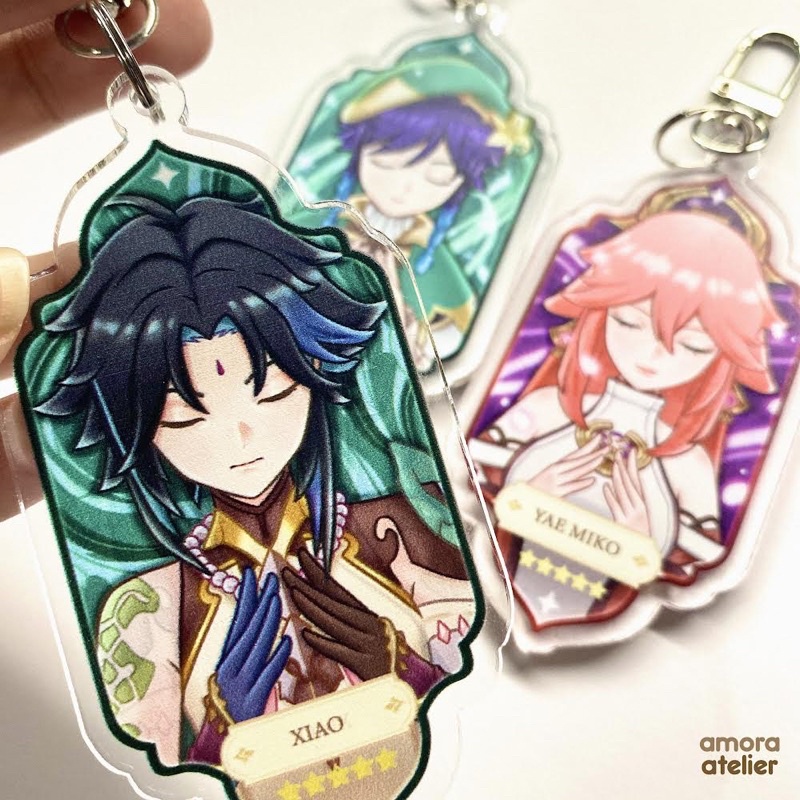 Acrylic Keychain | Genshin Impact | Venti, Xiao, Yae Miko Charms | Fan ...