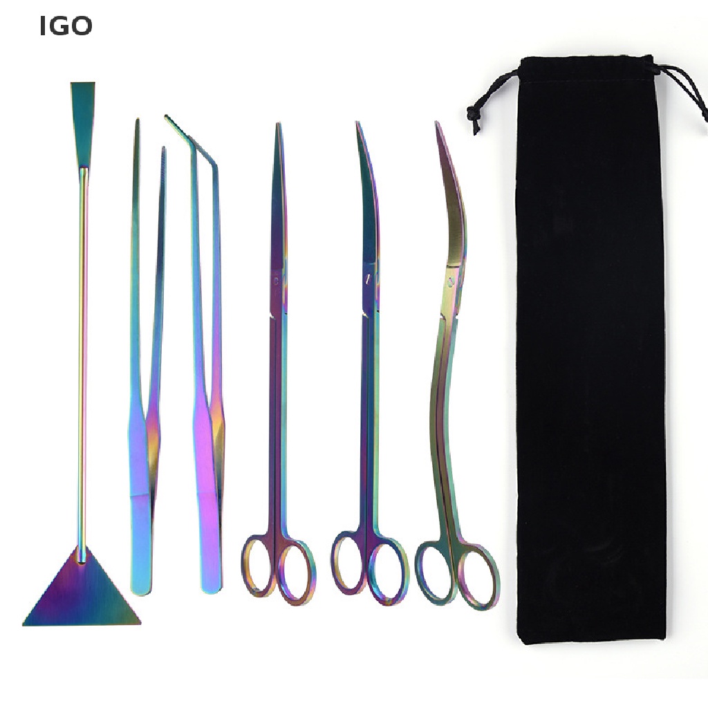 IGO Aquarium Tools Set Stainless Steel Aquarium Aquatic Plant Tool Kits ...