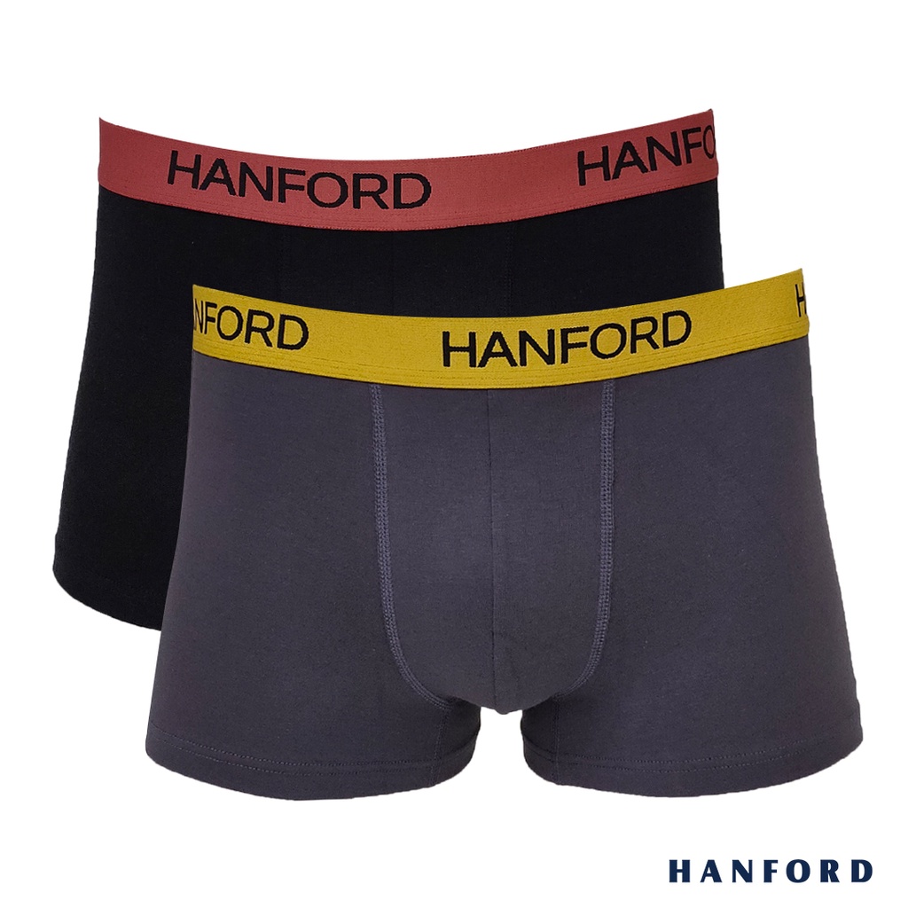 Hanford Men Cotton w/ Spandex Boxer Briefs Earth02 Collection - Gray ...