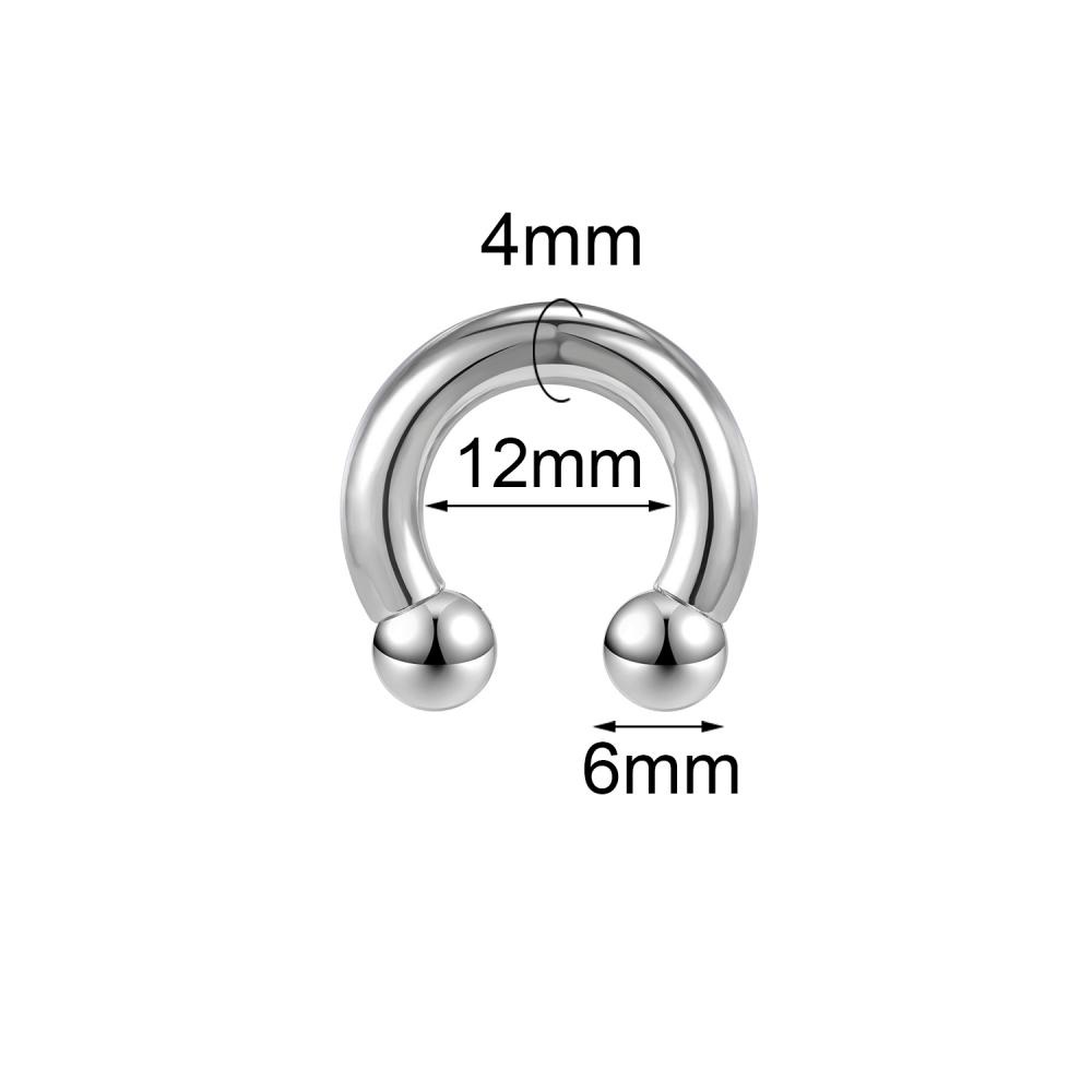 1 PC Large Size Stainelss Steel Horseshoe Nose Ring Big Gauge Septum ...