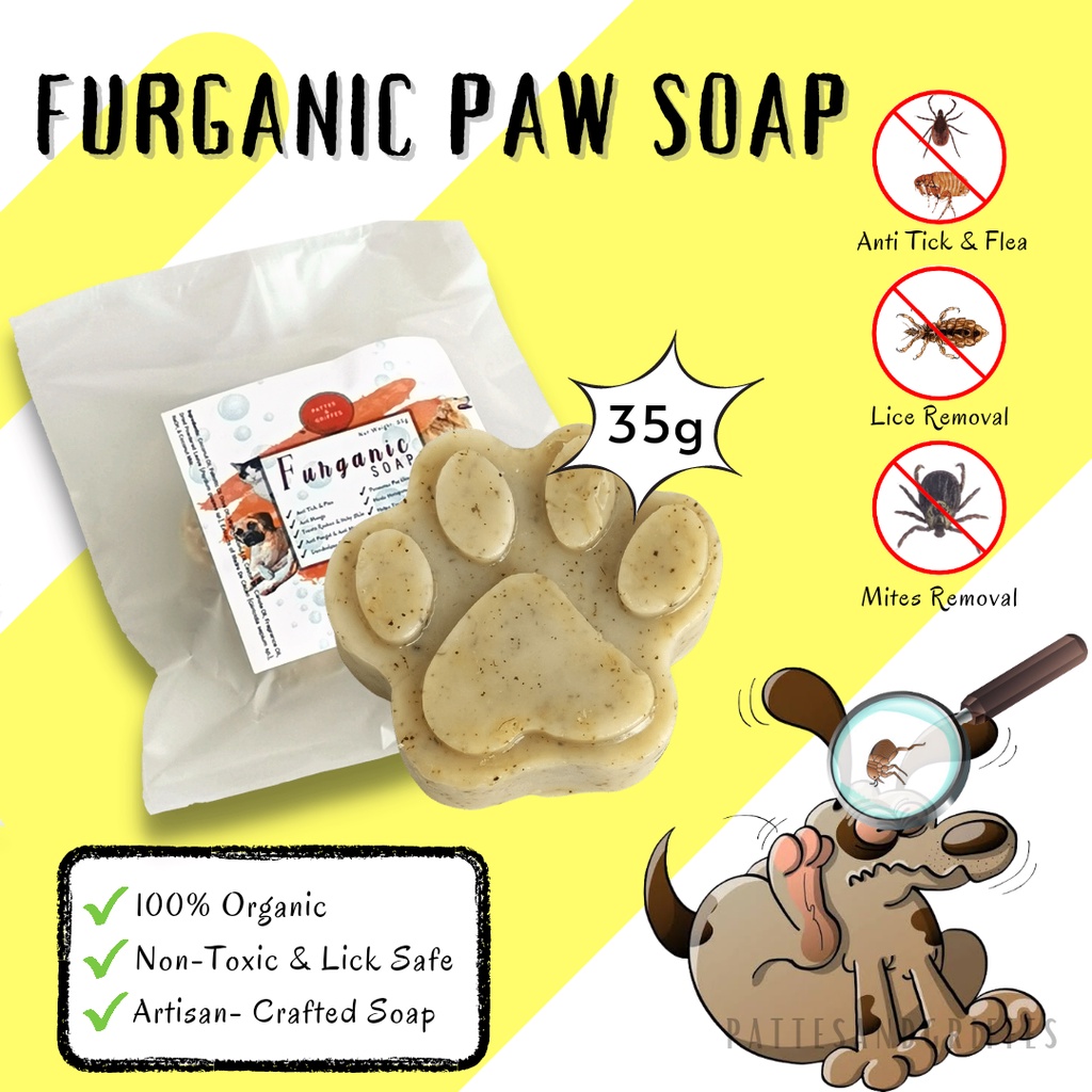 Furganic™ Pet Soap 100% Organic Anti Tick Flea Soap for Cats & Dogs ...