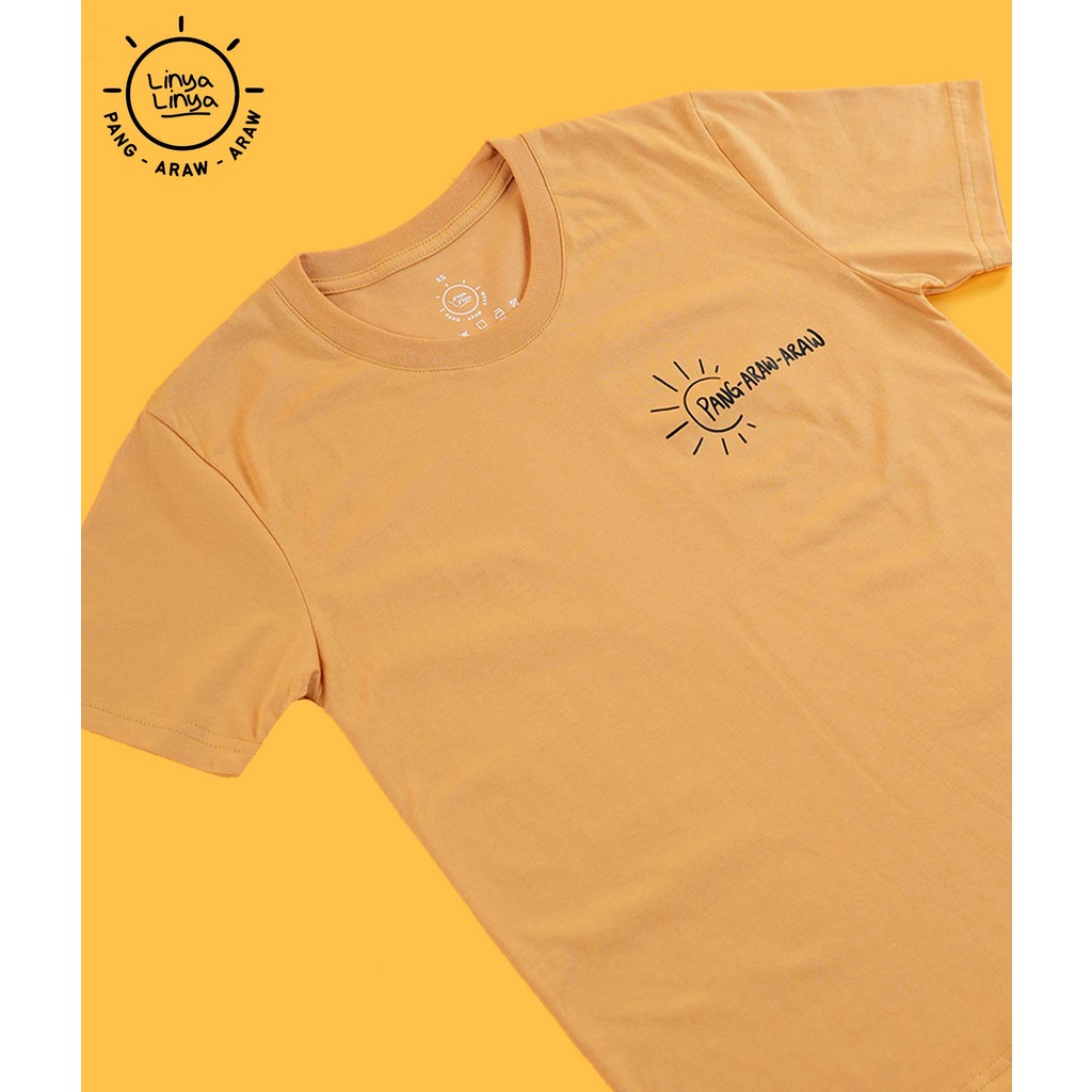 Linya-Linya Basic Tee: Pang-Araw-Araw: Sun (Mustard) | Shopee Philippines