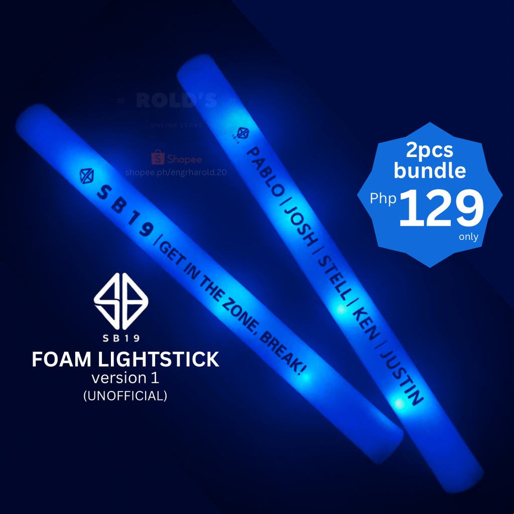 [2 PCS | BUY 1 TAKE 1] SB19 Foam Lightstick v1 - Unofficial | Shopee ...