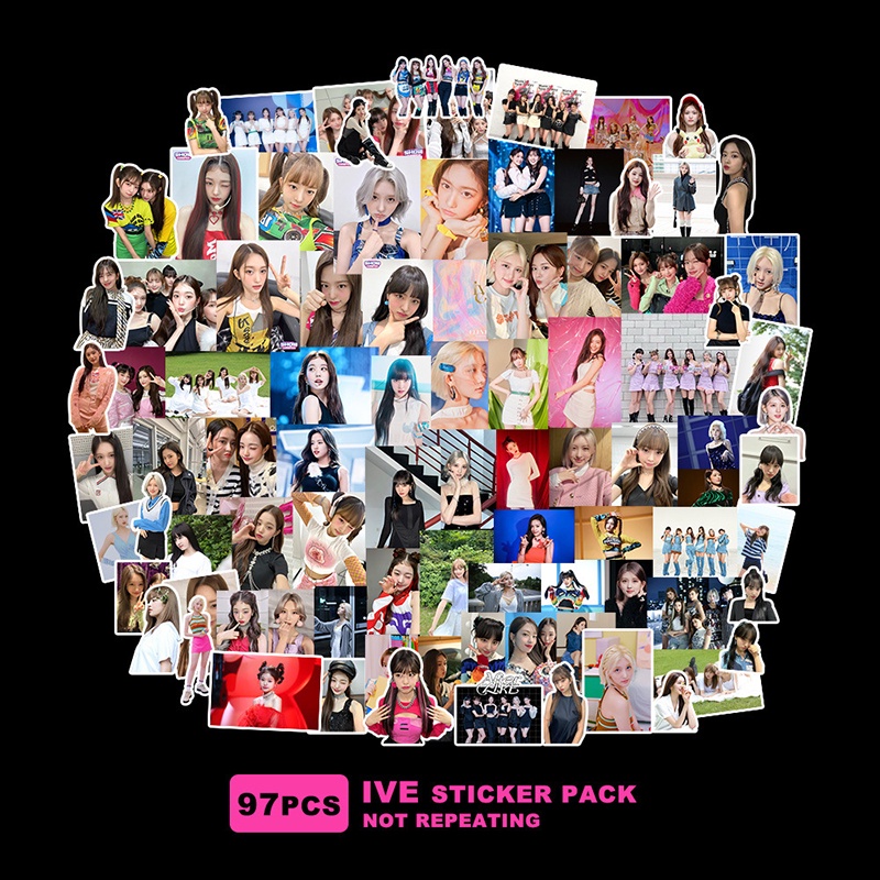 97pcs/set IVE Sticker Photo Sticker Diary Luggage Stickers (READY STOCK ...