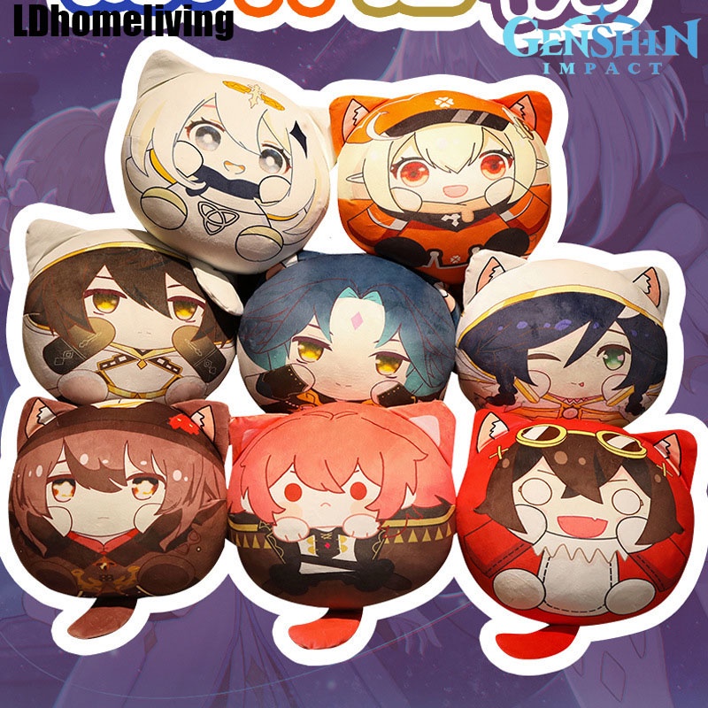 Genshin impact pillow Scaramouche nahida shogun zhongli ganyu klee Cat ...