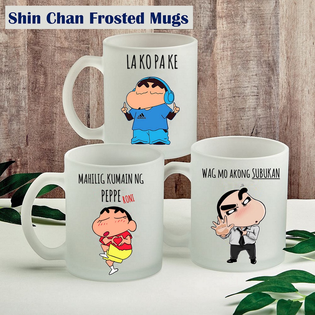 Shin Chan Mugs | MAHILIG KUMAIN NG PEPPEroni | Funny Mood Mug | Cups ...