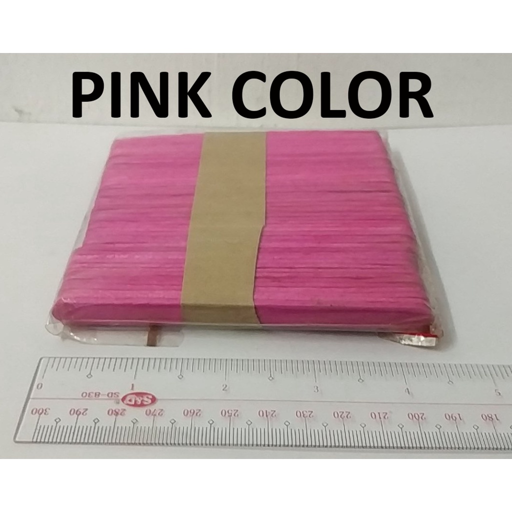POPSICLE STICK PINK COLOR ( 1 SET OF 50 PIECES ...