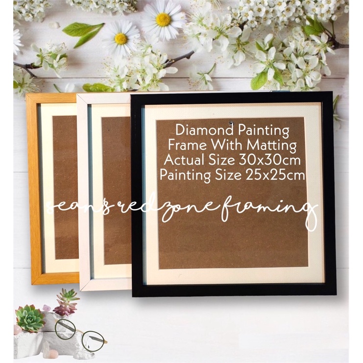 SRF Diamond Painting Frame 30x30 cm With Matting - Wall Decor Portrait ...