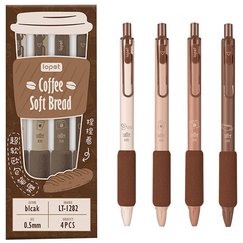 4Pcs/Pack Cute Coffee Gel Pen for School Writing Kawaii Cappuccino ...