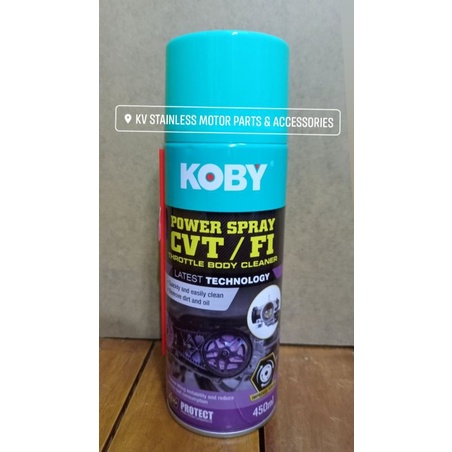 KOBY Power Spray CVT/FI Throttle Body Cleaner 450ml | Shopee Philippines