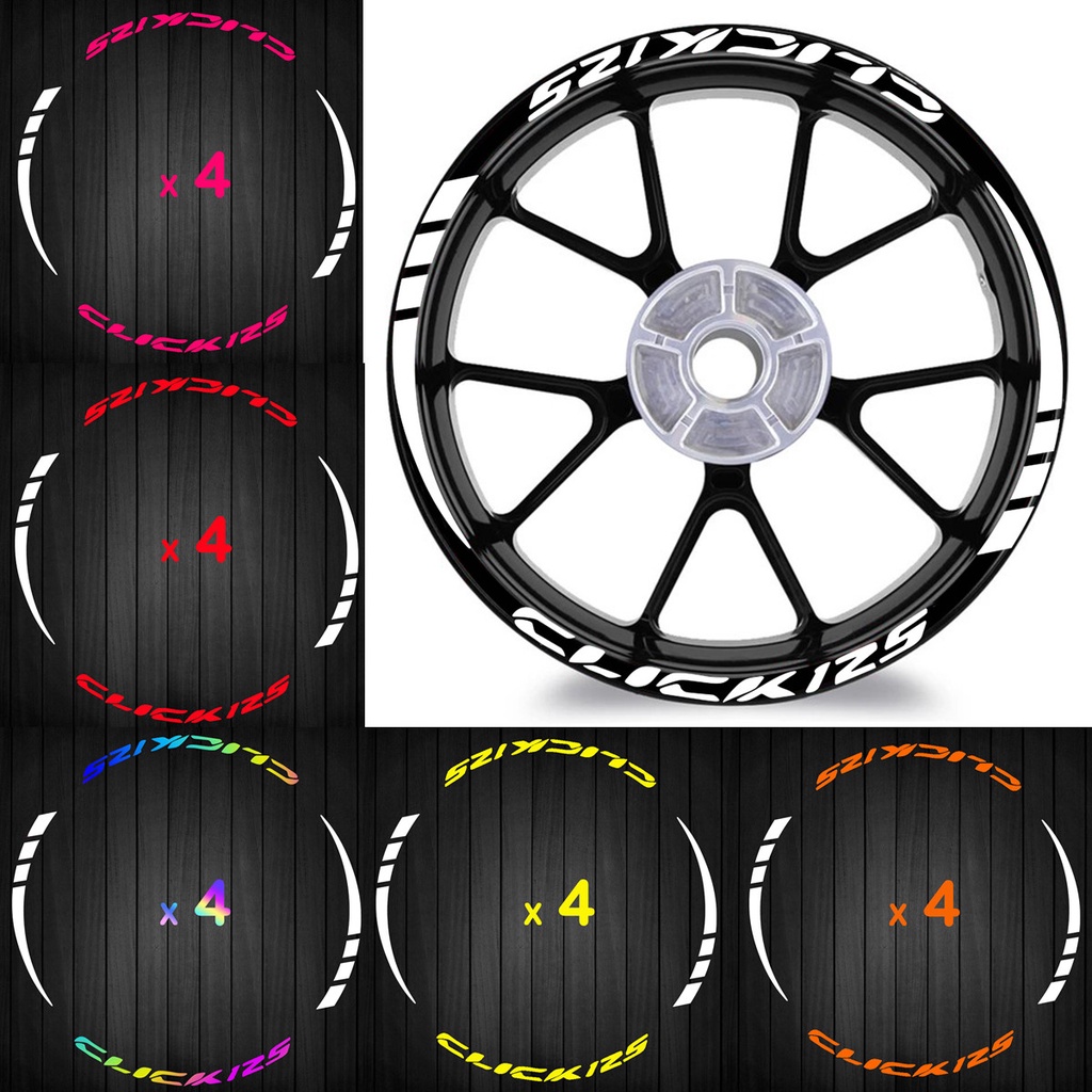 Reflectorized Stickers for Honda CLICK 125i 150i for 2 Wheels Front and ...