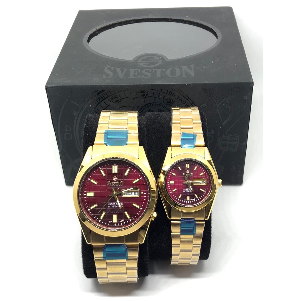 Sveston Couple Watch - SV10042GGR | Shopee Philippines
