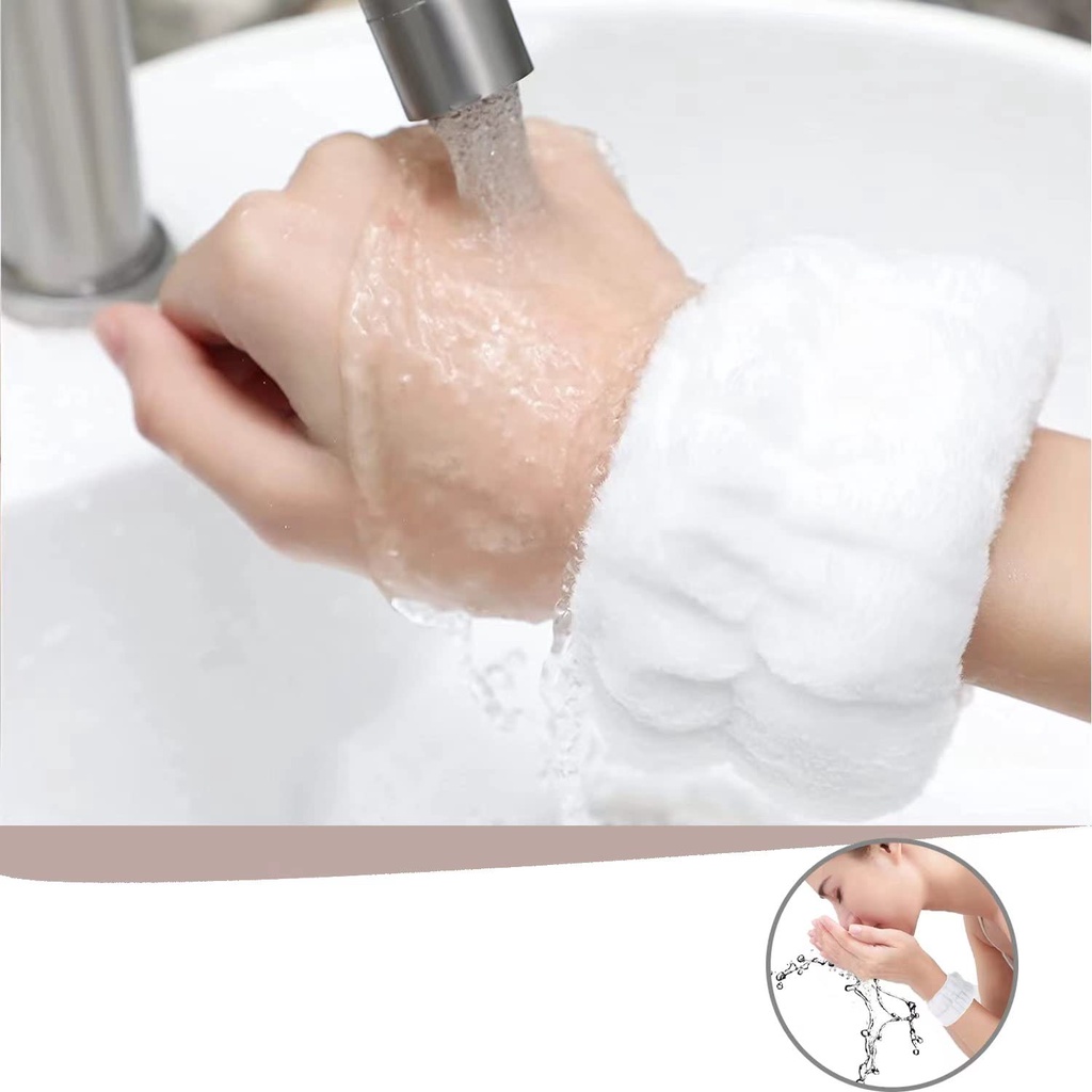 Face Washing Wristbands-Absorbent Wristband for Washing Face Microfiber ...