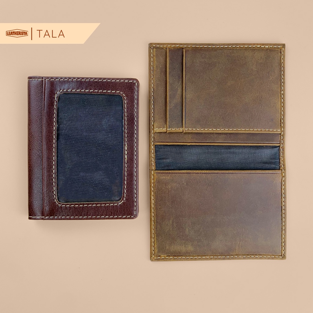 Leatherista Lokal Tala (Leather Bifold ID Card Holder for Men and Women ...