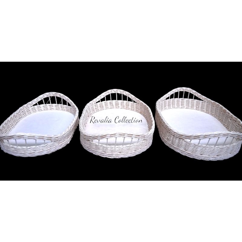 Aesthetic Woven Rattan Parcel Basket For Fruit Hampers | Shopee Philippines