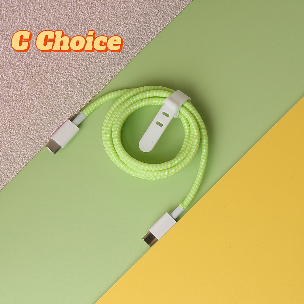 140cm Colorful Cable Winder with Free Data Tie Spiral USB Charge Cord ...