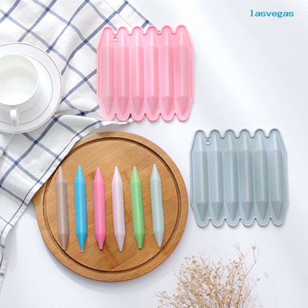 LAS-6-Cavity Crayon Mold Non-stick Flexible Multi-purpose Food-grade ...