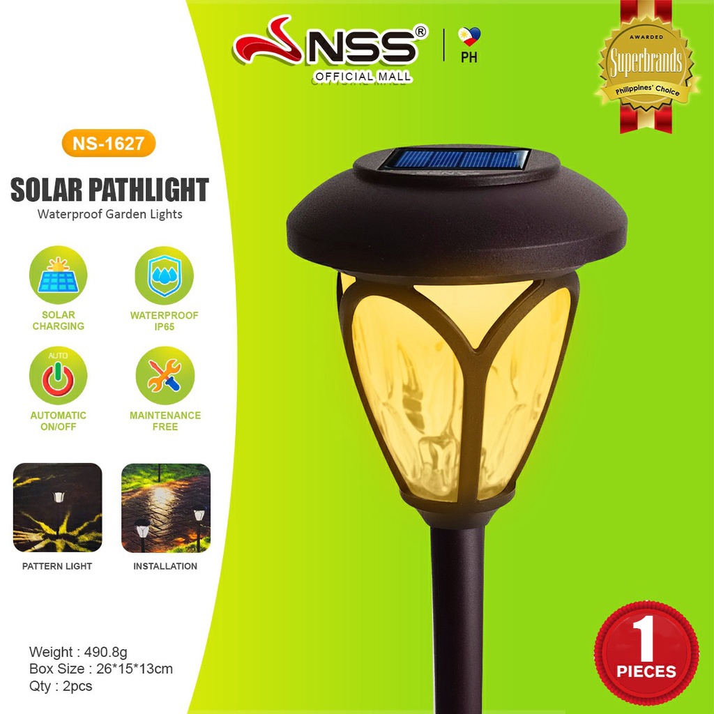 NSS Solar Light Outdoor Garden Lamp Waterproof Landscape Lighting Yard ...