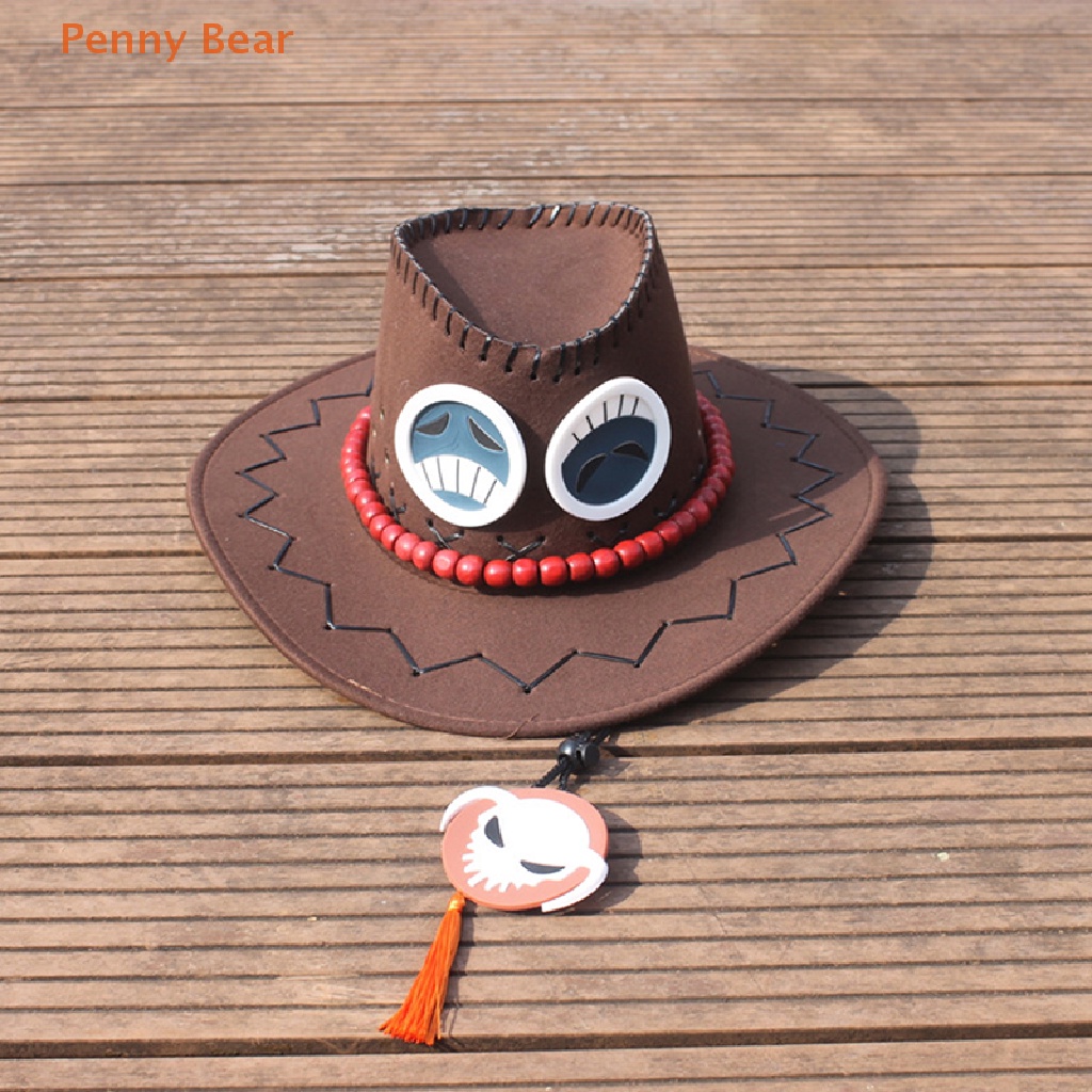 PennyBear One Piece Portgas D Ace Hats Anime Cosplay Cowboy Cap for Men ...