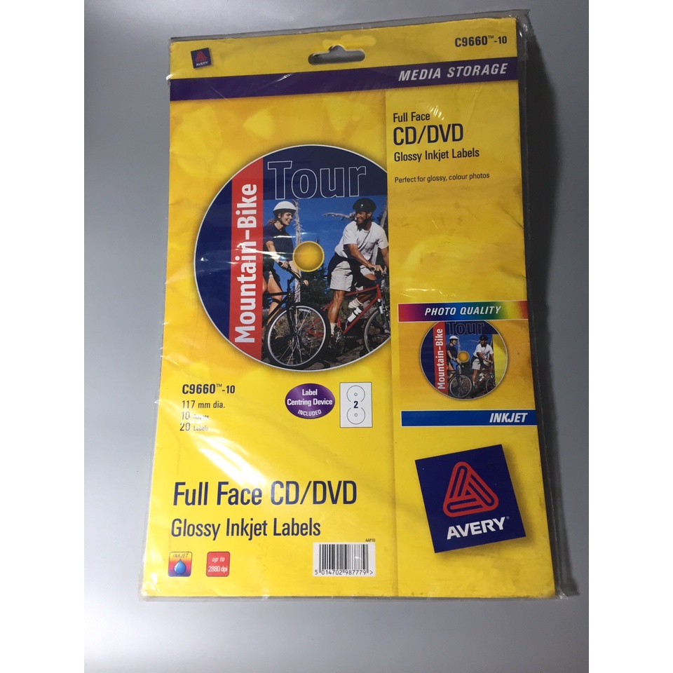 Full Face CD/DVD Glossy Inkjet Labels (10 sheets, 20 labels) | Shopee ...