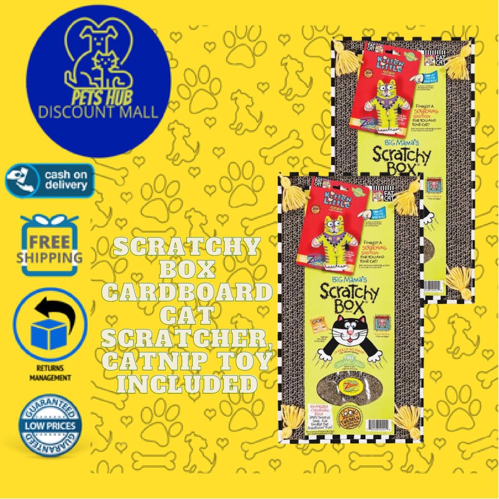 Scratchy Box Cardboard Cat Double Wide, Basic pack | Shopee Philippines