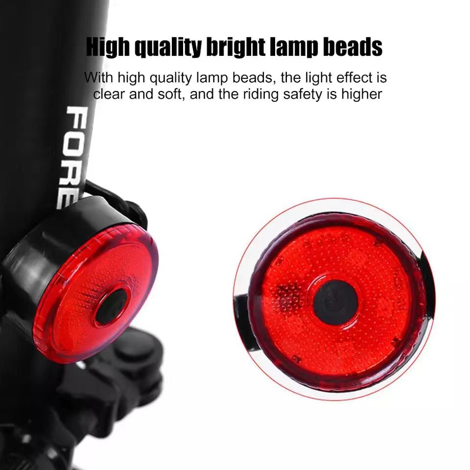 USB Rechargeable Bicycle Tail Rear Waterproof Adjustable Safety Warning Light Taillight Lamp ...
