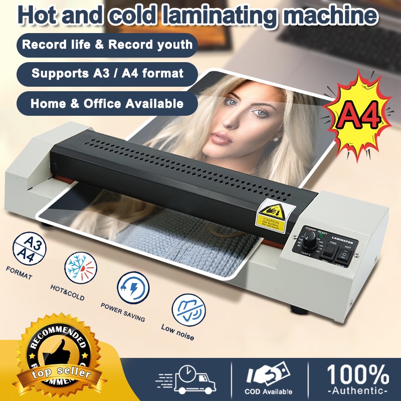 A3/A4 Laminator Hot and Cold Laminator with Rotary Trimmer Suitable for ...