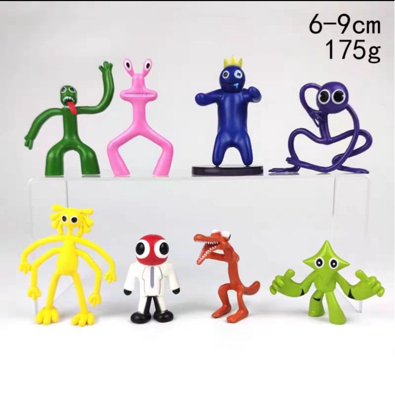 Rainbow Friends Toys Set Of 8 Figures Miniature Cake Topper | Shopee ...