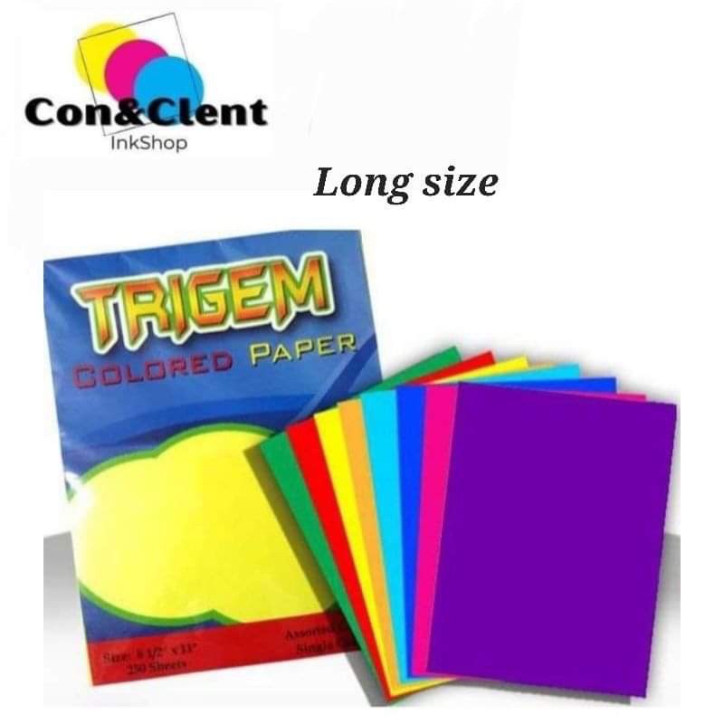 TRIGEM OR AVIA colored paper 250pcs/pack (Short/Long) | Shopee Philippines