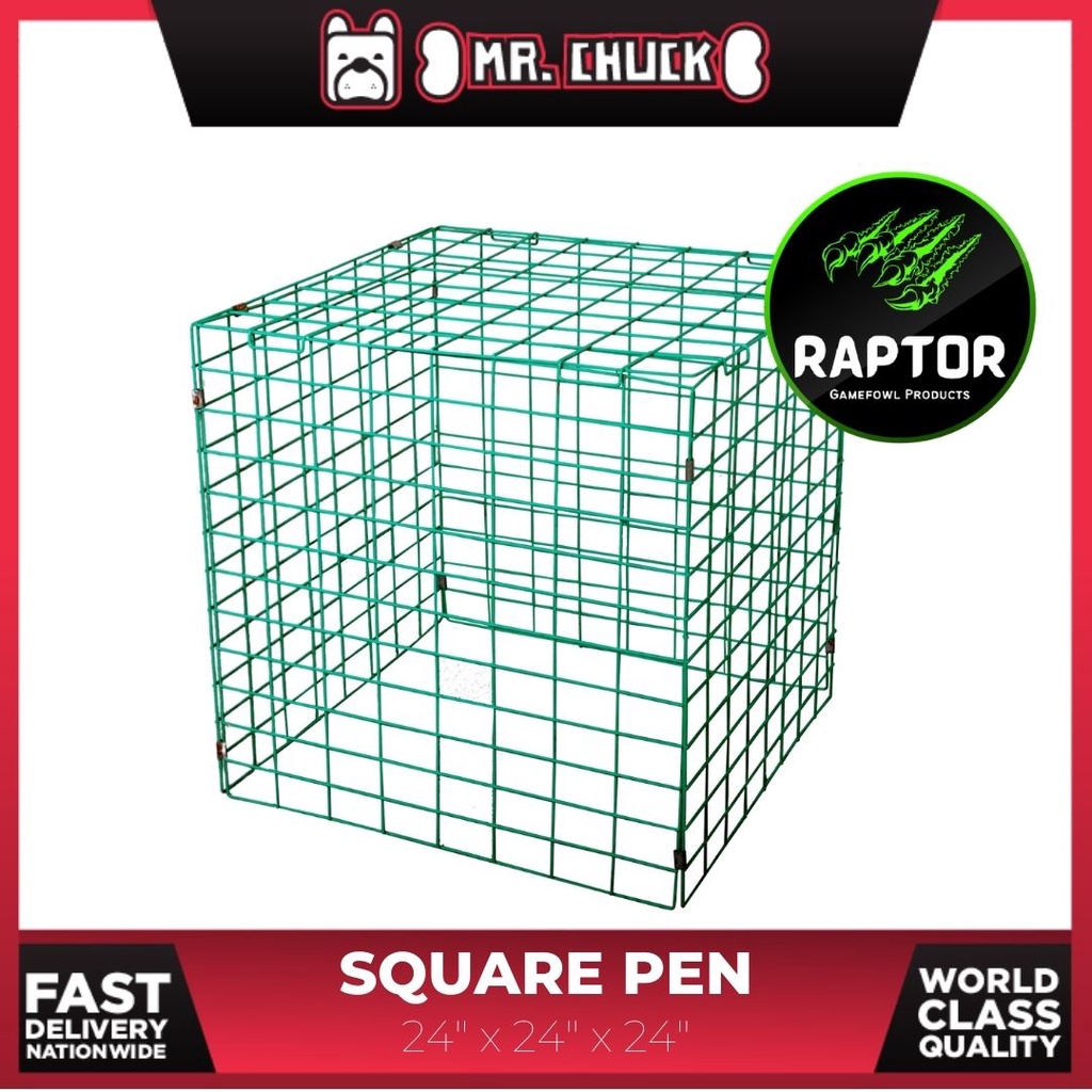 RAPTOR GAME FOWL PRODUCTS - SABONG / WORLD CLASS SQUARE PEN (LARGE ...