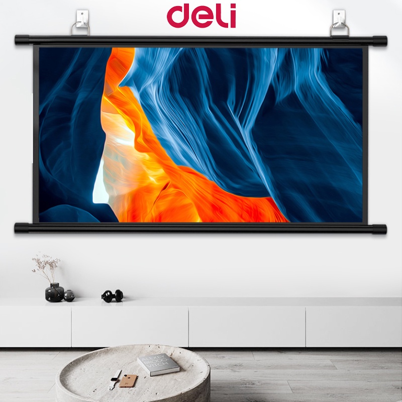Deli 4K Projection Screen 16:9 84 inch HD Wall Mounted Screen 50446 ...