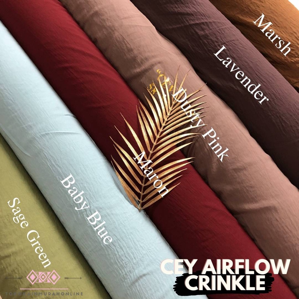 Original CEY Airflow CRINKLE Rayon Fabric Premium Super STRETCH 100% ...