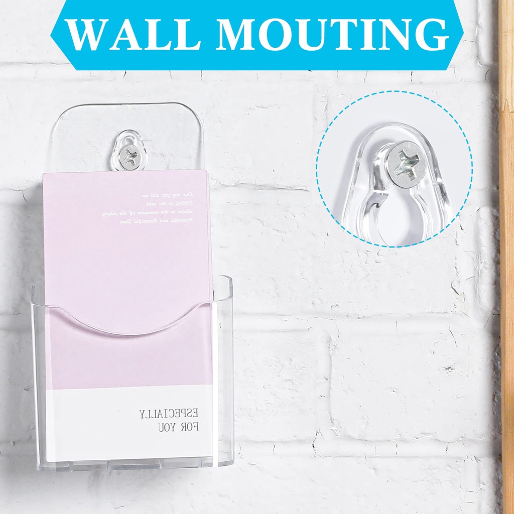 Acrylic Brochure Holder Wall Mount Flyer Magazine Pamphlet Transparent ...