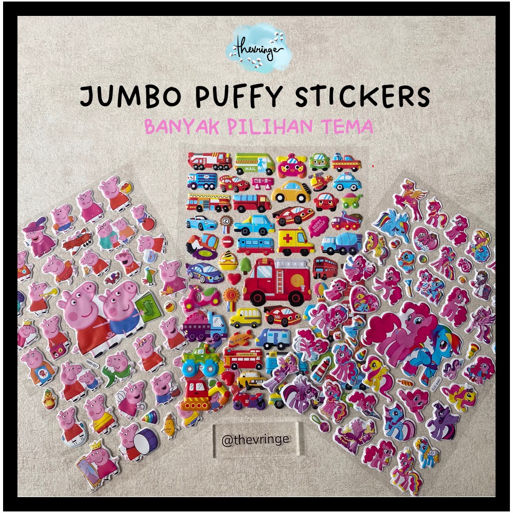 JUMBO Puffy Sticker Embossed 3D Large Embossed Children's Sticker Pony ...
