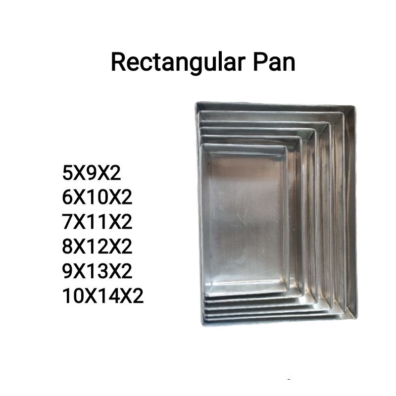 COD Rectangular Pan / Brownies Tray 1.75 Height | Shopee Philippines
