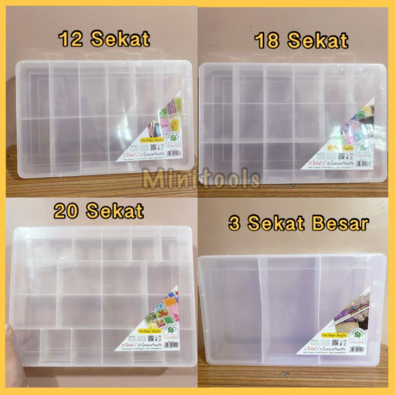 12-Section Plastic Box / 18-Section Box / 20-Section Box / Large 3 ...