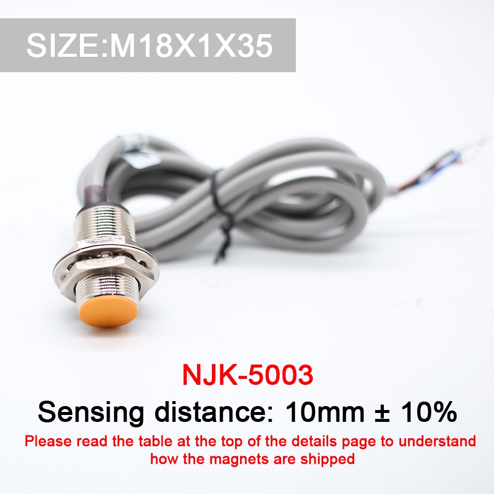 Cloweit Hall Magnetic Switch NJK Proximity Inductive Sensor M8 M12 M18 ...