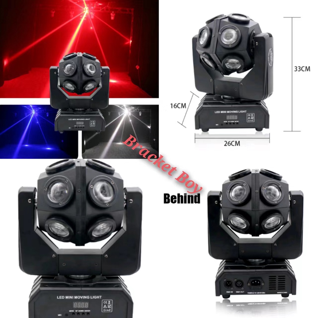American Live LED Mini Moving Head Disco Stage Light ( RGBW 12pcs. x ...