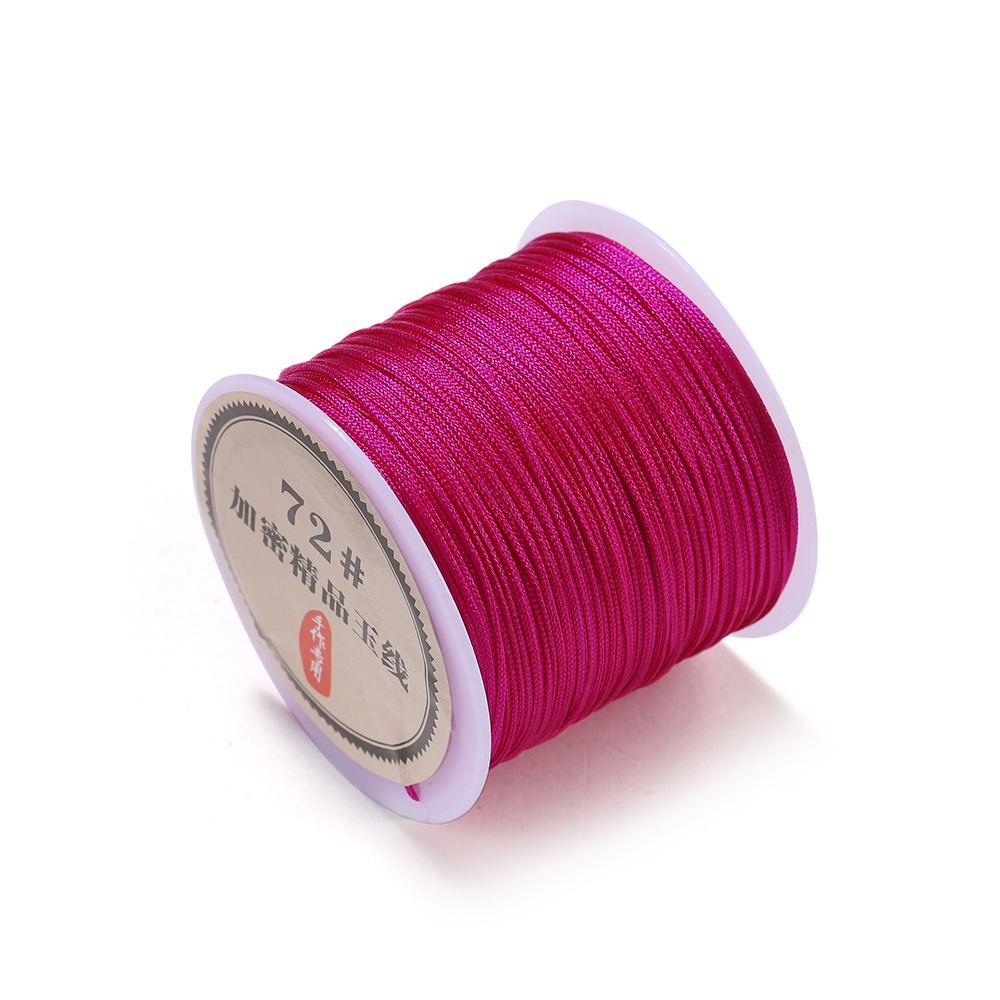 St.Kunkka 1 Roll 50m 0.8mm Wax line beaded rope nylon rope cotton ...
