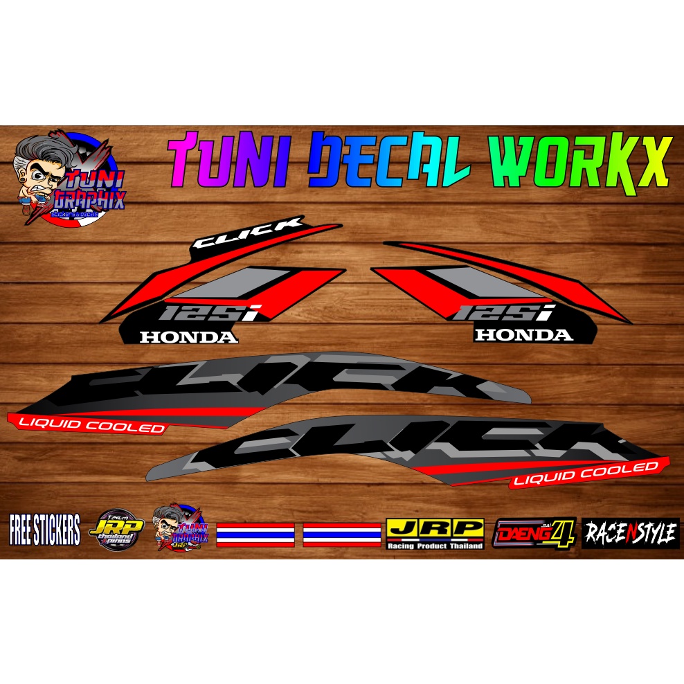 Honda click 125i/150i v2 stock decals 2021 w/ freebies | Shopee Philippines