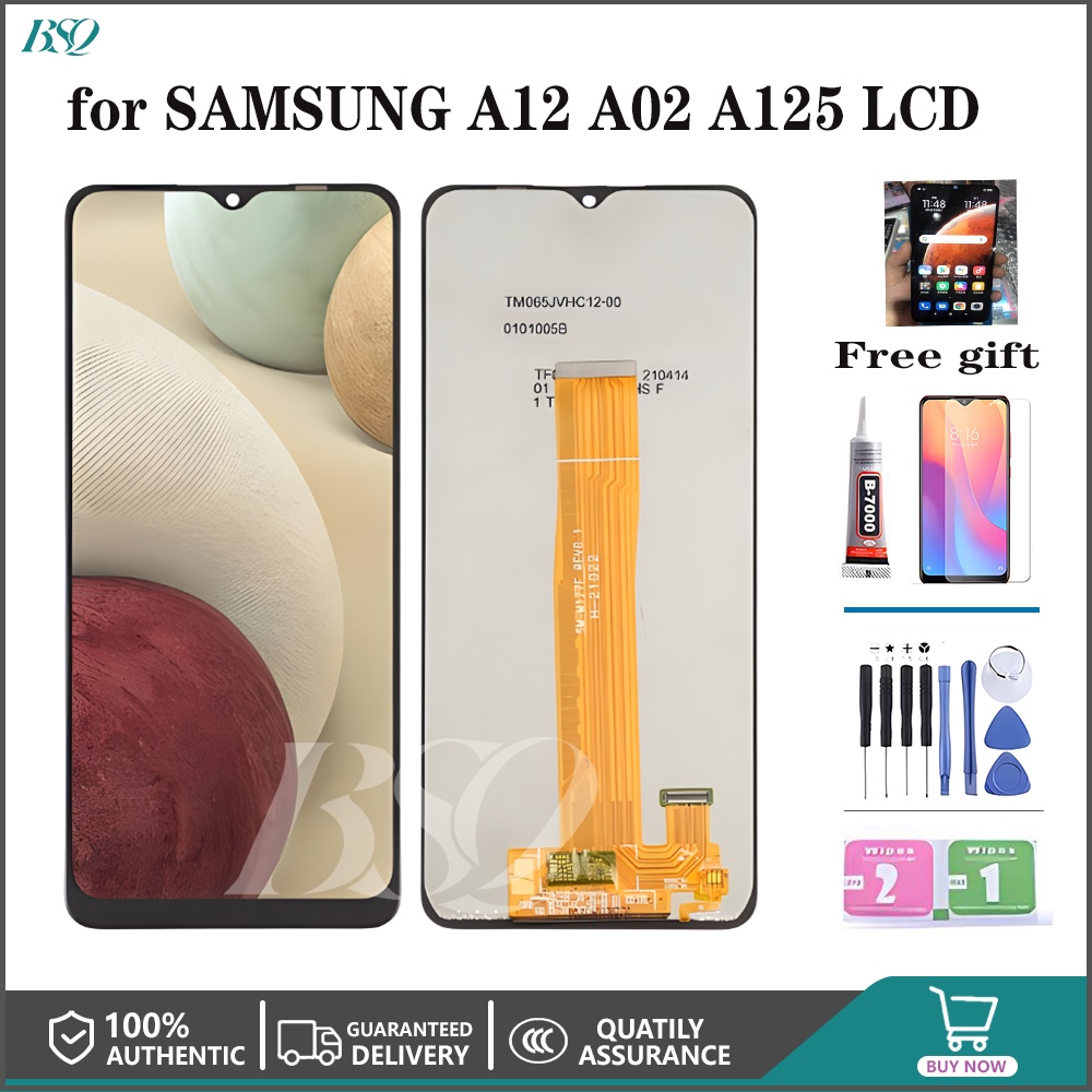Samsung Lcd For Galaxy A12 A02 A125 A127 Lcd Digital Touch Screen Display Frame Assembly For