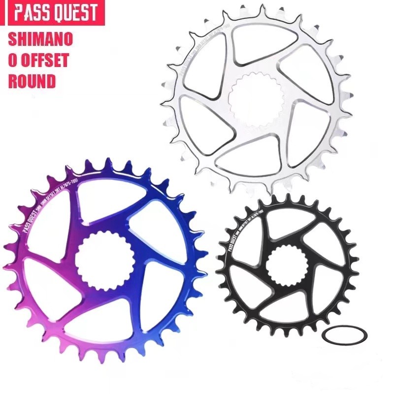 PASS QUEST SHIMANO direct mount round Chainring MTB 0mm offset narrow ...