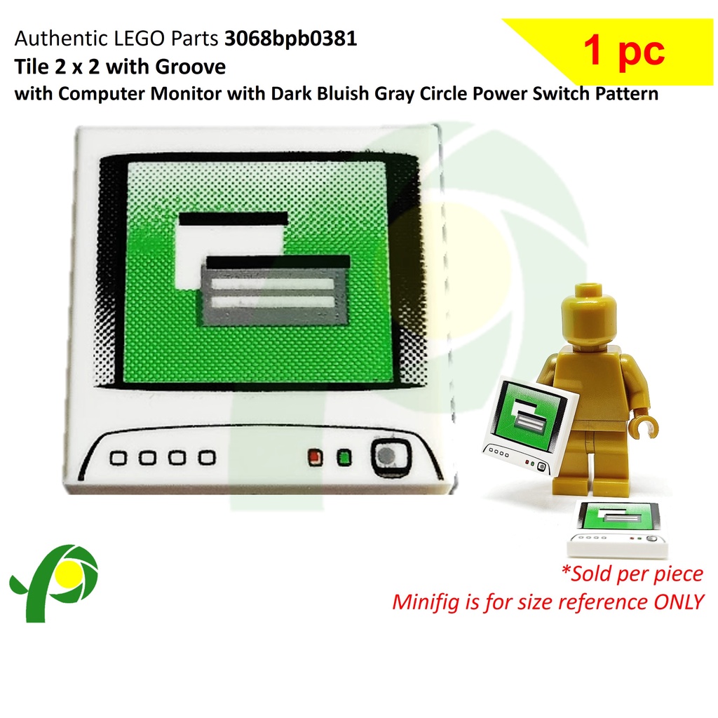 LEGO Parts 3068bpb0381 Tile 2x2 with Computer Monitor | Shopee Philippines