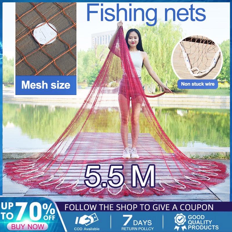Fishing Net Upgraded 5.5M American High Hand throwing Netease throwing ...