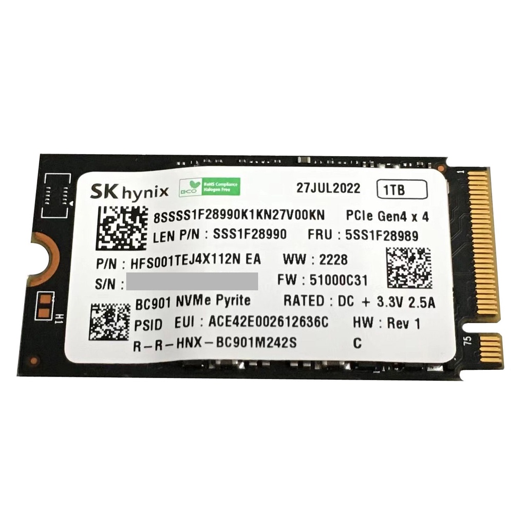 SK Hynix BC901 1TB M.2 2242 NVMe Internal SSD - Read: 4800 MB/s, Write: 4400MB/s | Shopee ...